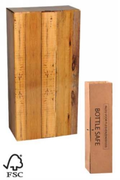 Wijn Verzendverpakking Hout 2 fles 20.8x11.2x40.7cm Met inlay 5stuks ...