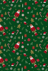 Kerstpapier Coated the nutcracker 70cm x 200meter Krabbendam Kadoverpakking