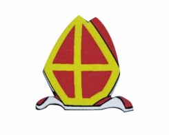 Houten Sintdecoratie Mijter Plakker 3.5cm 100stuks Krabbendam ...