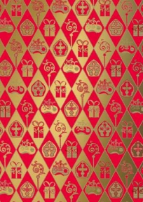 Sintpapier Bruin Kraft Sint Rood & Goud 30cm x 250meter Krabbendam ...