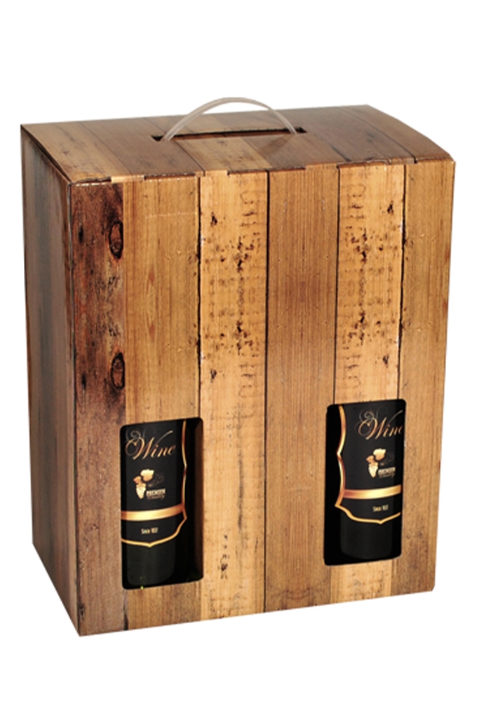 Wijndoos 6-fles Zwart 27x18x33.3cm FSC® 10stuks Krabbendam Kadoverpakking