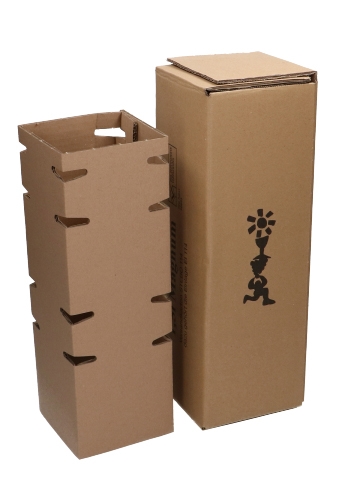 Wijn Verzendverpakking 1 fles Magnum 15x15x42cm Met inlay 15stuks ... Wijn Verzendverpakking 1 fles Magnum 15x15x42cm Met inlay 15stuks ...