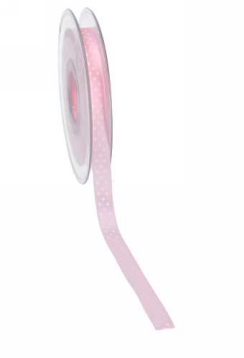 Cadeaulint Satijn Dots Roze 10mm x 20 meter Krabbendam Kadoverpakking